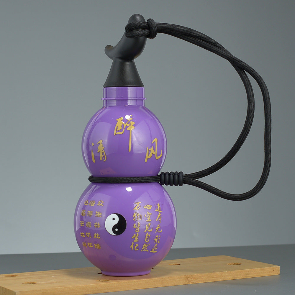 750ml Inspired Gourd Water Purple Plastic Bottle - Stylish Chinese-Ins ...